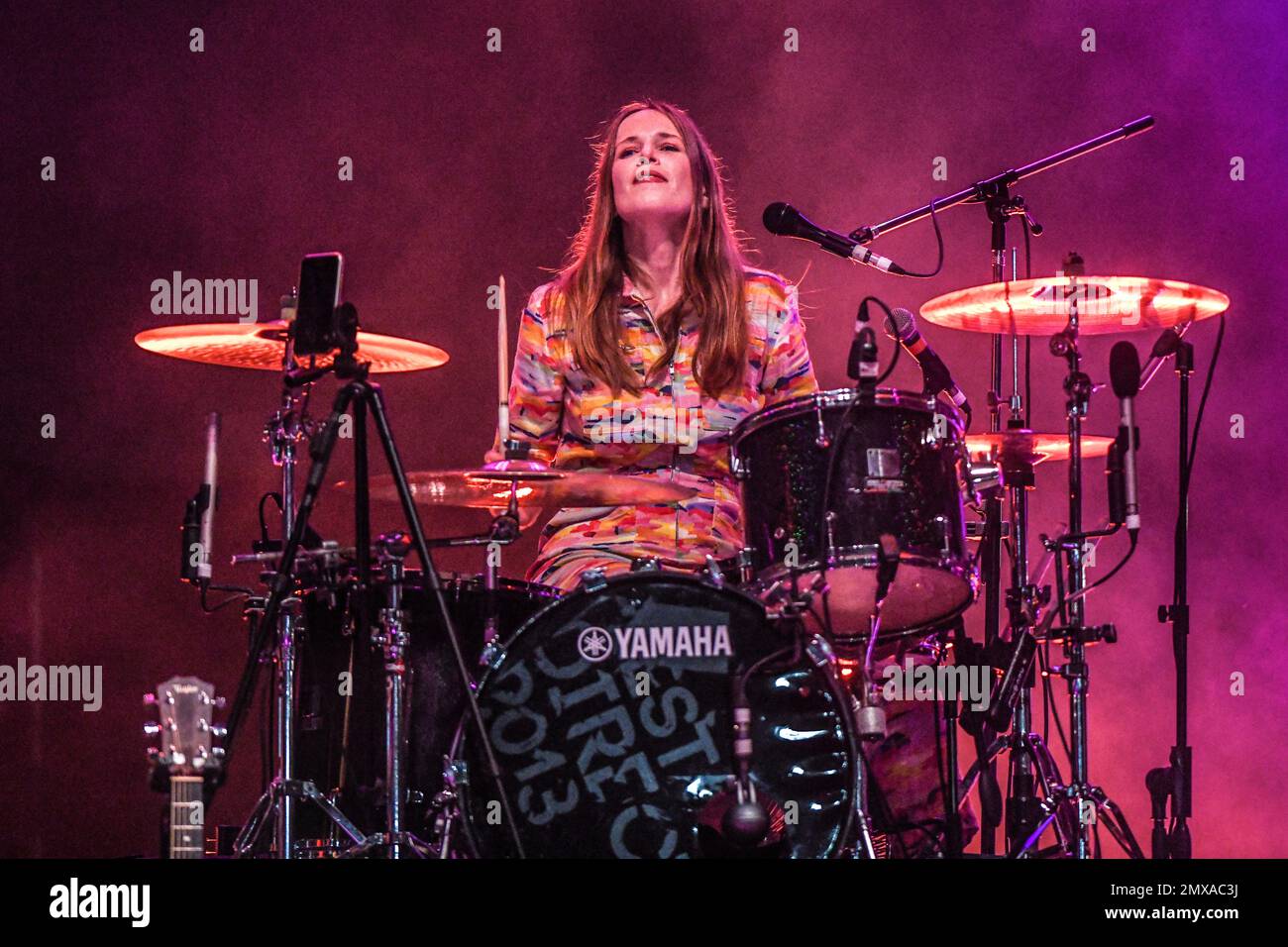 Anna Prior (drums), from Metronomy Stock Photo - Alamy