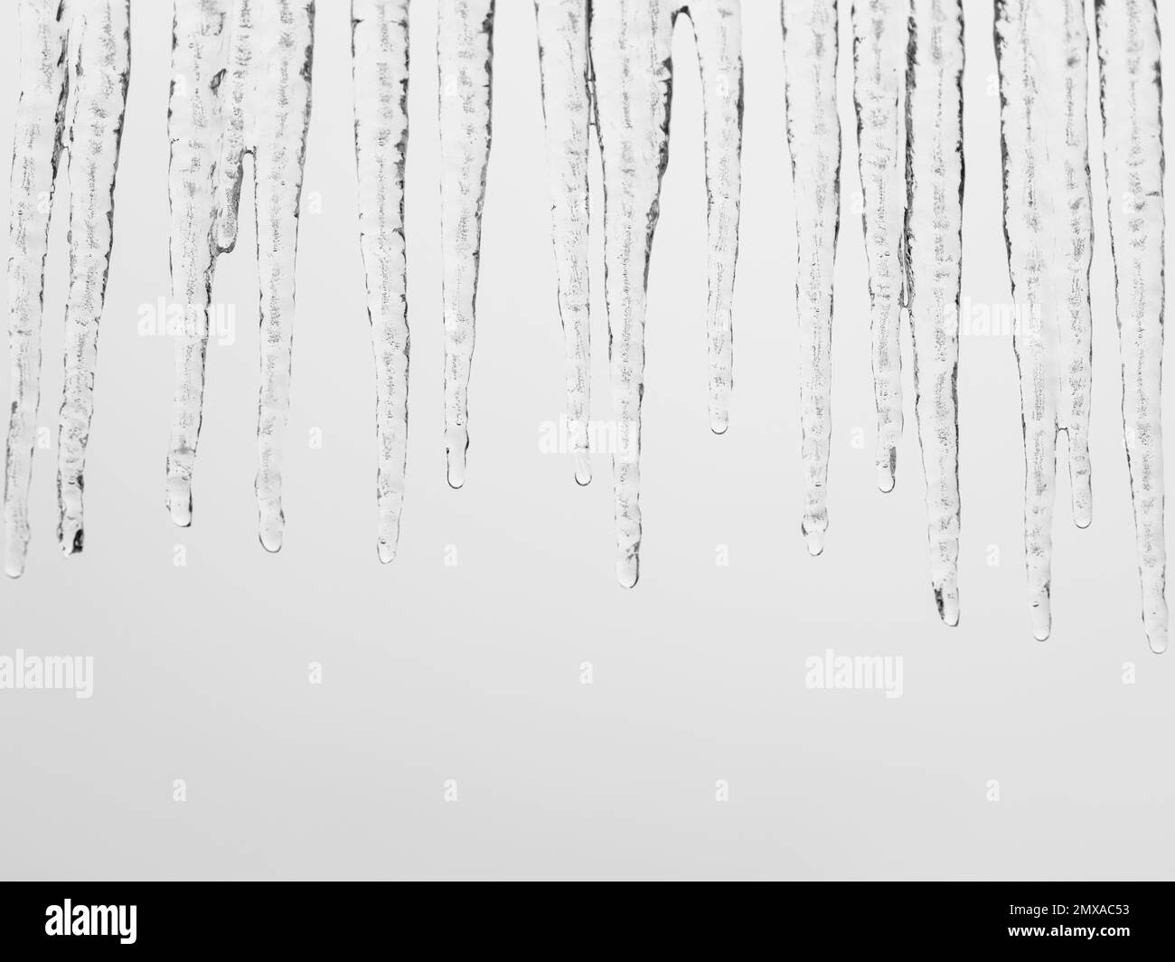Icicle melting drip water Black and White Stock Photos & Images - Alamy