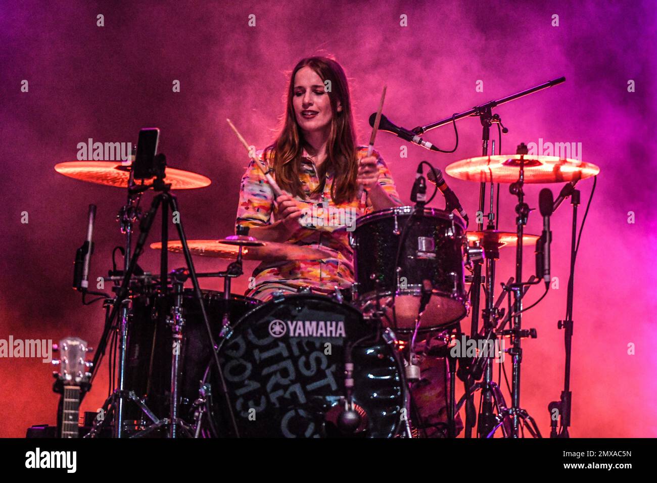 Anna Prior (drums), from Metronomy Stock Photo - Alamy