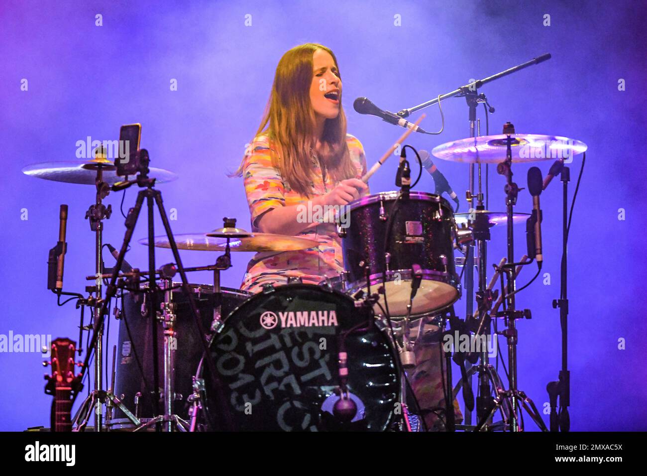 Anna Prior (drums), from Metronomy Stock Photo - Alamy