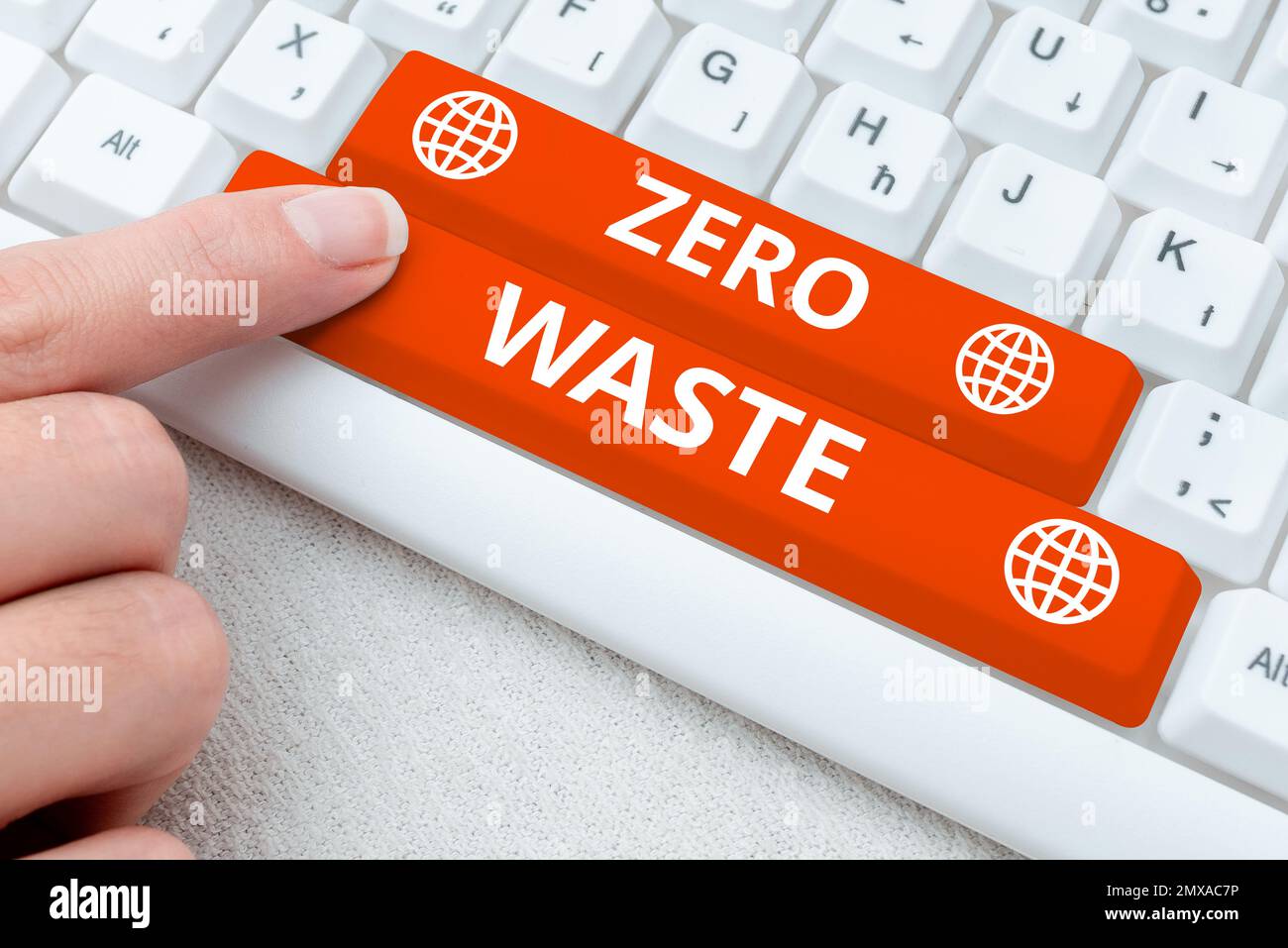 Conceptual caption Zero Waste. Word Written on industrial responsibility includes composting ...