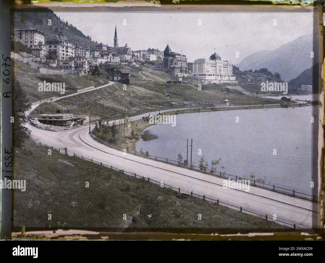 St-Moritz, Swiss Panorama of St. Moritz , 1912 - Switzerland - Auguste ...