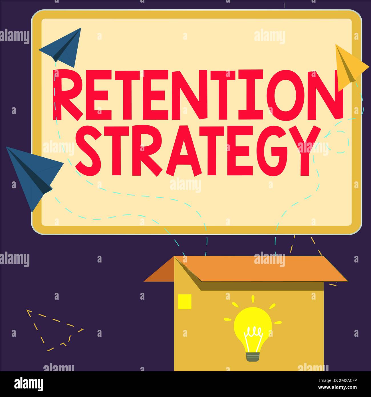 Text showing inspiration Retention Strategy. Business idea activities ...