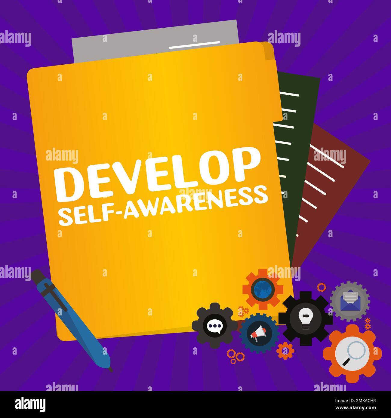 Text sign showing Develop Self Awareness. Business approach Improve ...