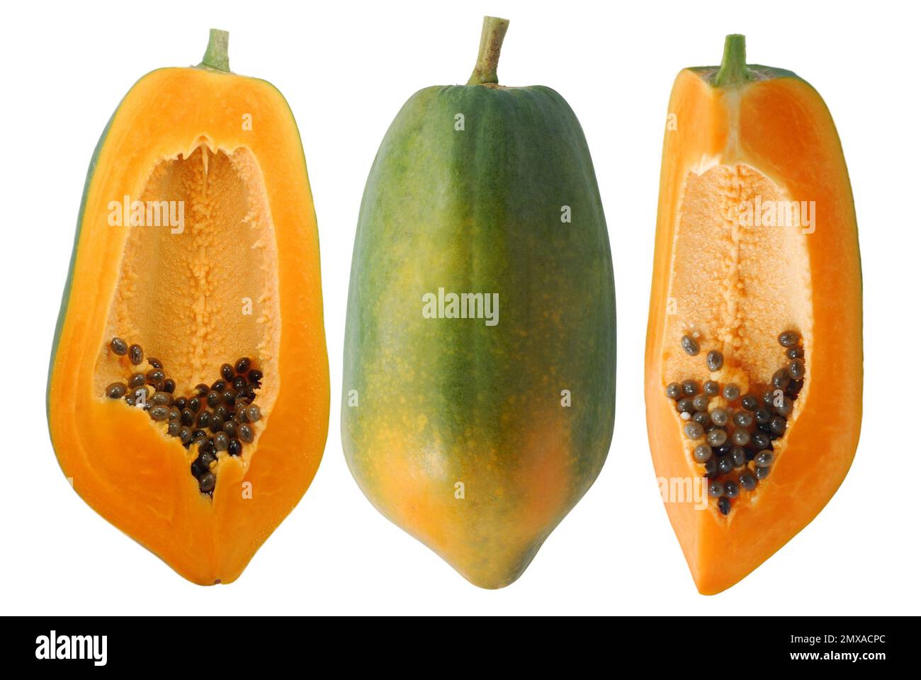 Papaya fruit tropical exotic Cut Out Stock Images & Pictures - Alamy