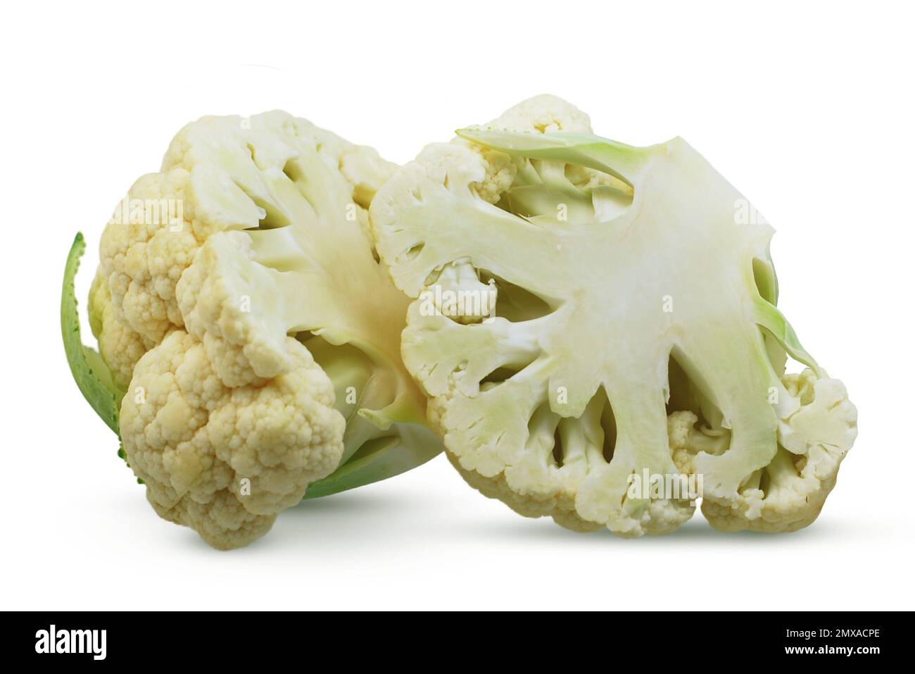 Single cauliflower isolated on white background Stock Photo - Alamy