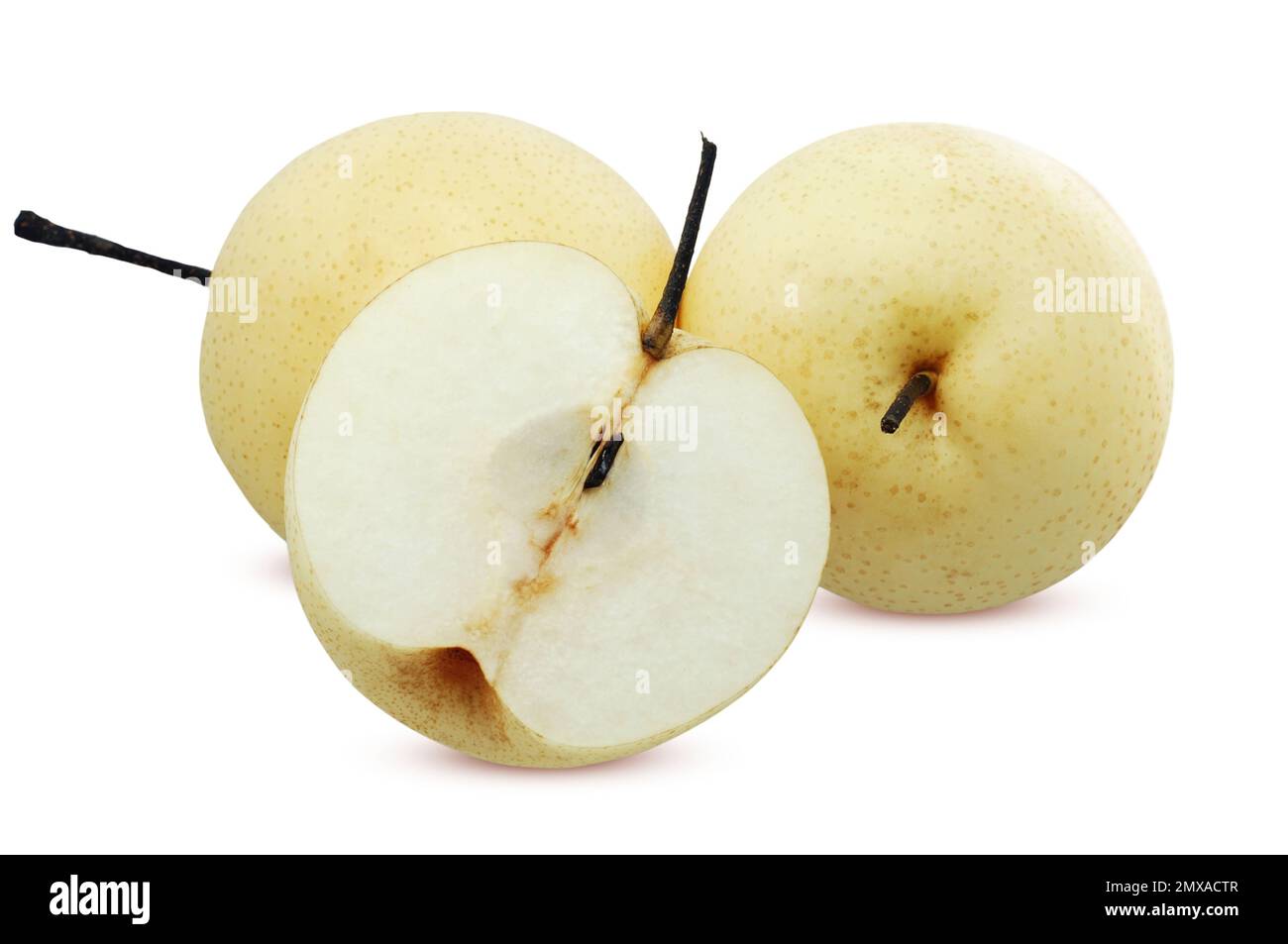 Green pear fruit leaf Cut Out Stock Images & Pictures - Alamy
