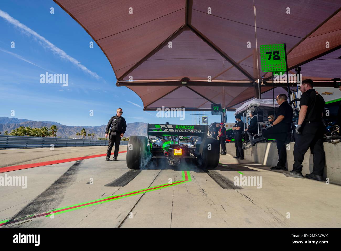 Thermal, CA, USA. 2nd Feb, 2023. Crew members of Juncos Hollinger ...