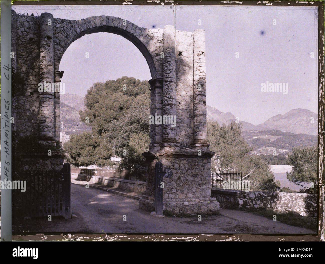 Cap Martin, Alpes-Maritimes, France Arche marking the entrance to Cap ...