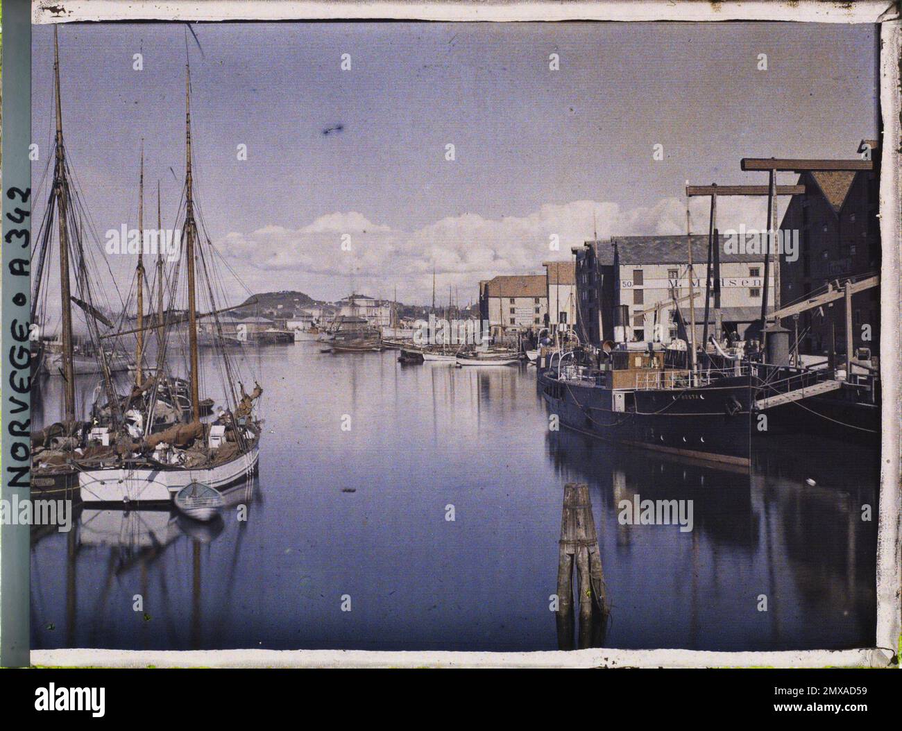 Trondhjem, NORMEGE L Port , 1910 - Voyage of Albert Kahn and Auguste ...