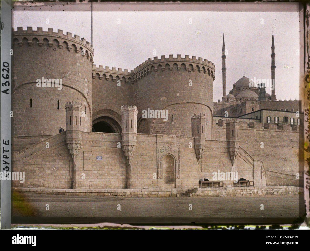Cairo, Egypt, Africa Entrance to the Citadel (El-Kal 'a) of Saladin ...