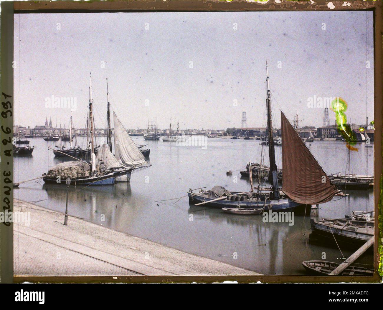 Bordeaux, France Pinasses in the port , 1920-1921 - Charente, Gironde ...