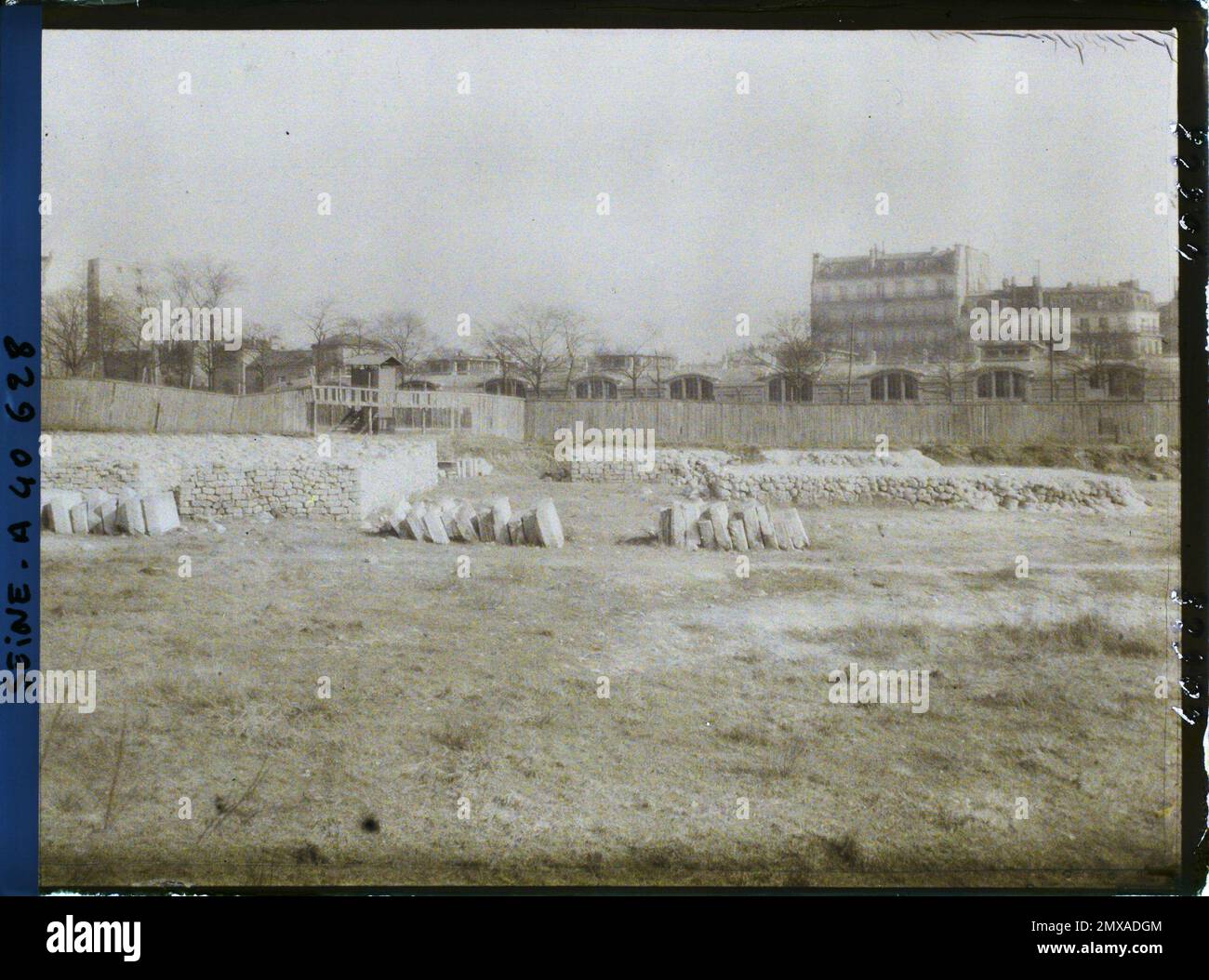 Paris (16th arr.), France Location of old fortifications at the Porte d ...