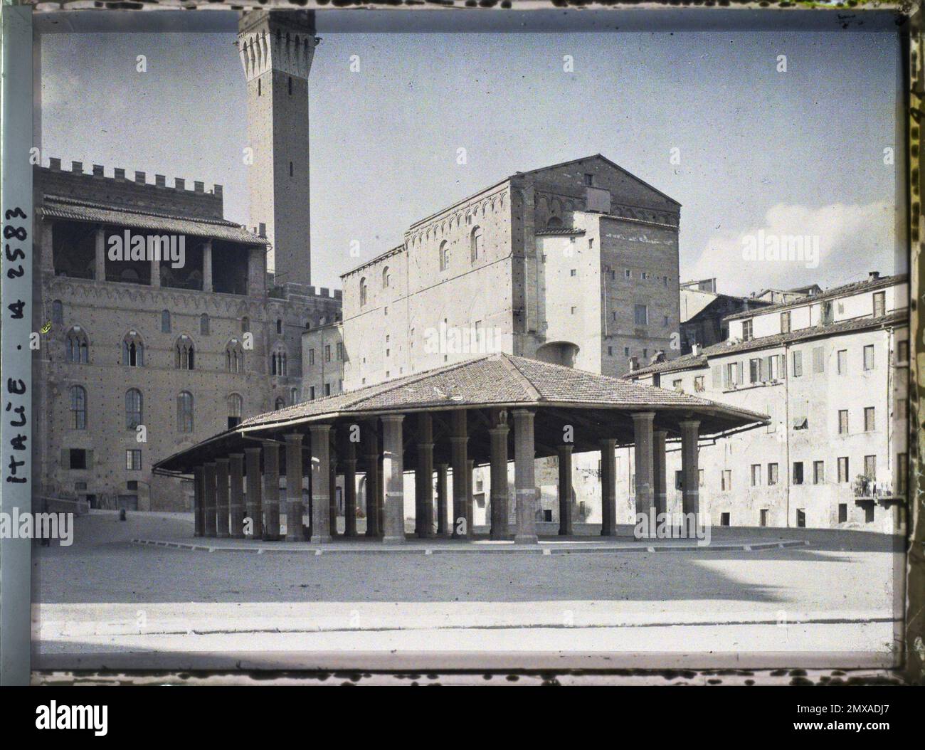 Siena, Italy Place du Marché and Tour del Mangia , 1913 - Balkans ...