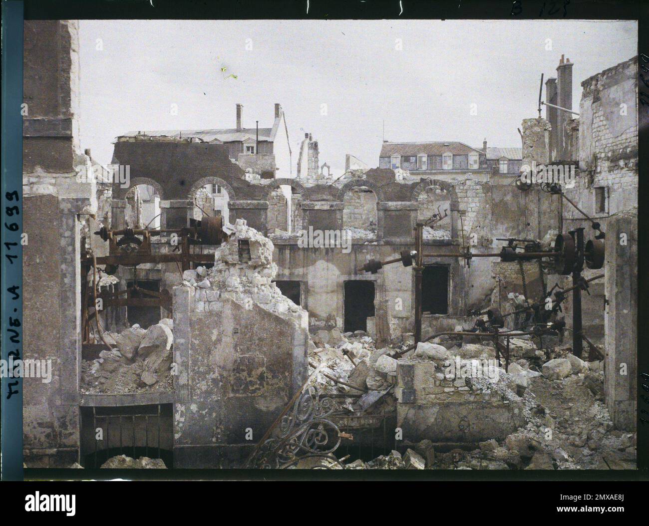 Rear front factory workshop ruins rear bombing rubble industria hi-res ...