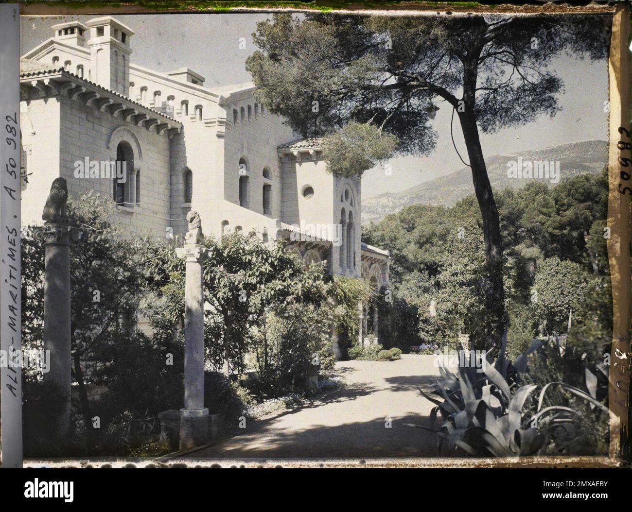 Cap Martin, France The northern facade of the Villa Cypris, on the ...