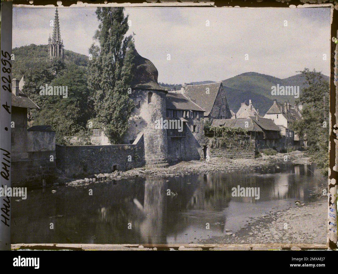 Thann, Haut-Rhin, Alsace, France La Thur, La Tour des witches, La ...