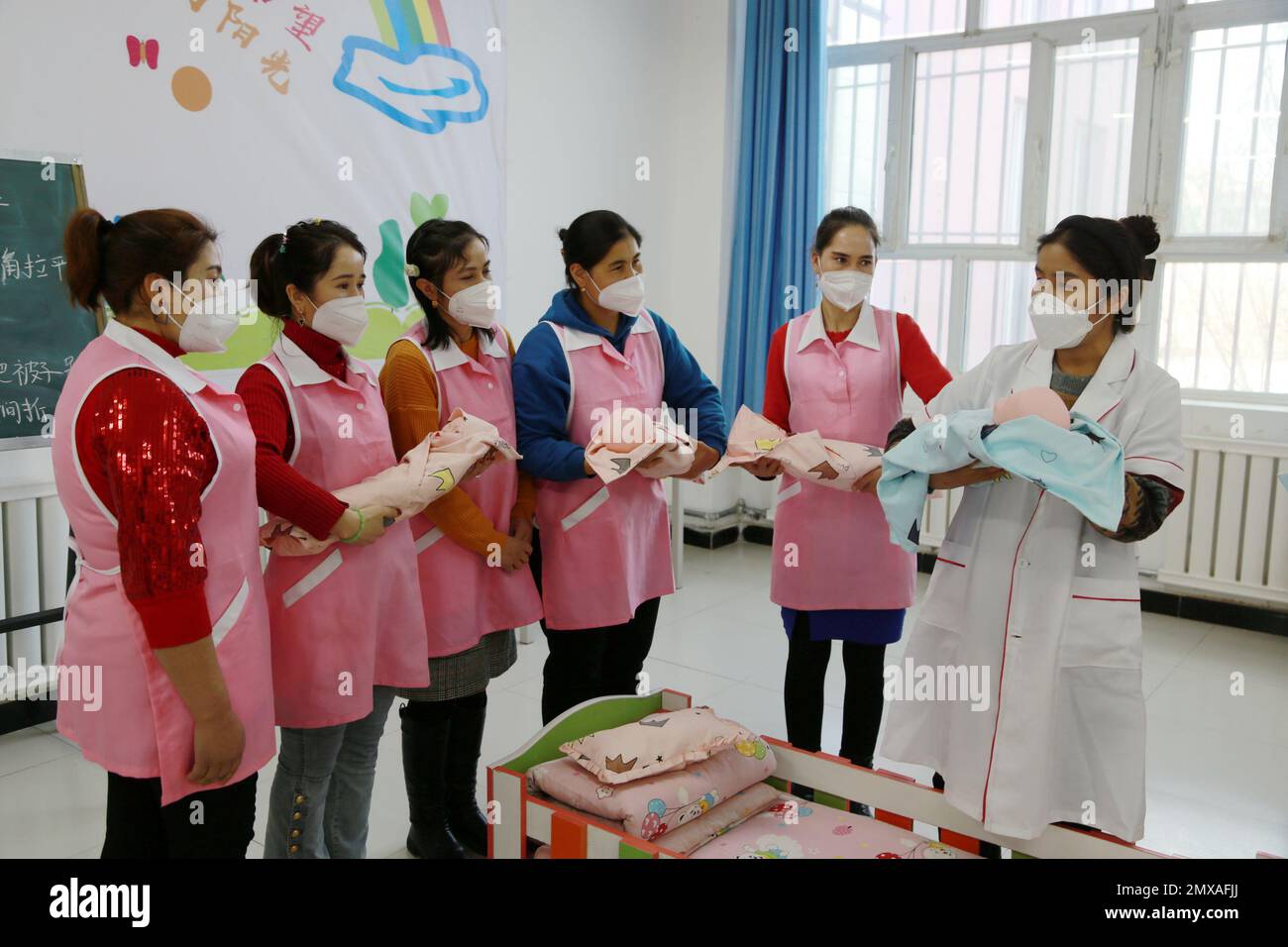 AKSU, CHINA - FEBRUARY 2, 2023 - Students learn parenting skills at ...