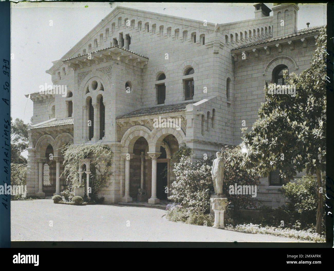 Cap Martin, France The northern facade of the Villa Cypris, on the ...