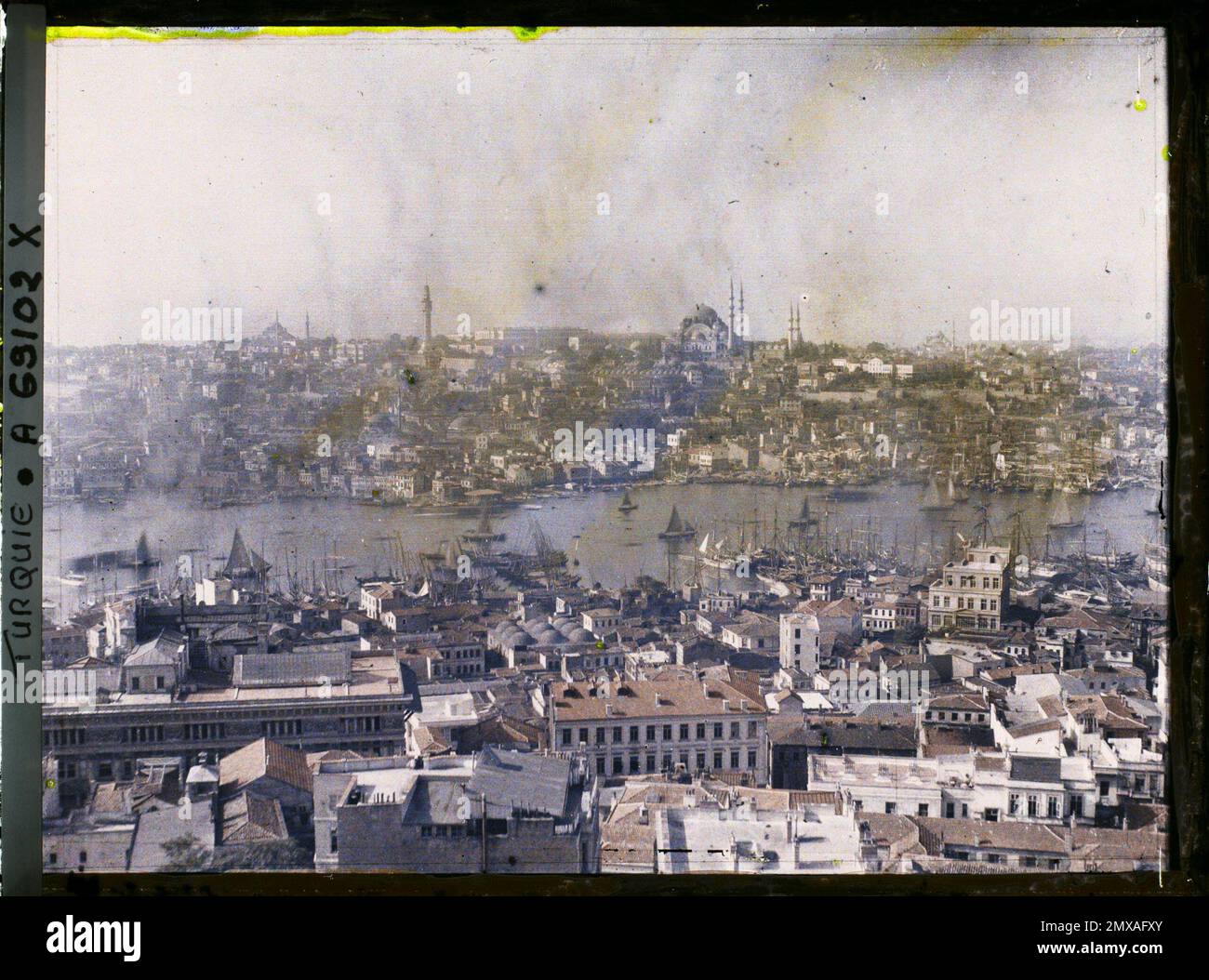 Constantinople (current Istanbul), Turkey the golden horn, seen from ...