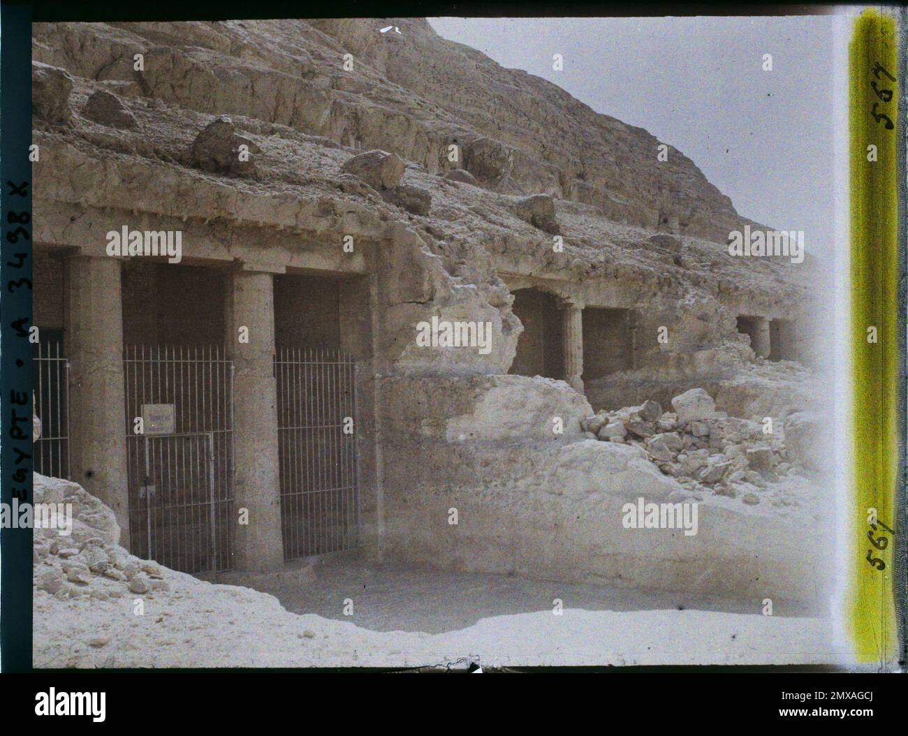 Beni Hassan, Egypt, Africa entry of the hypogées with protodoric ...