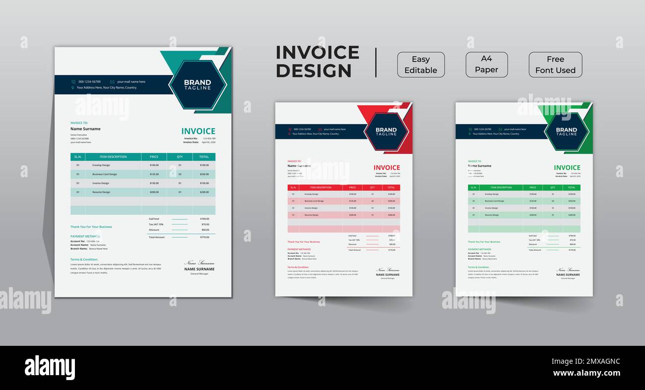 Simple invoice hi-res stock photography and images - Alamy