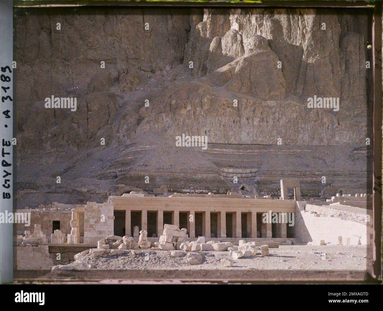 Deir El-Bahari, Egypt, Africa Temple of Hatchepsout and Chapel of Hator ...