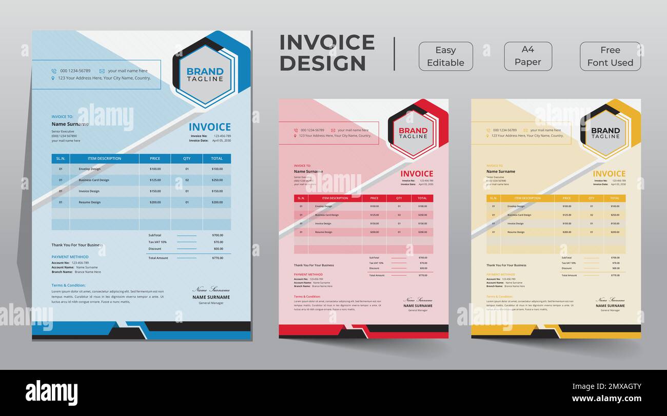 Professional price receipt Stock Vector Images - Alamy