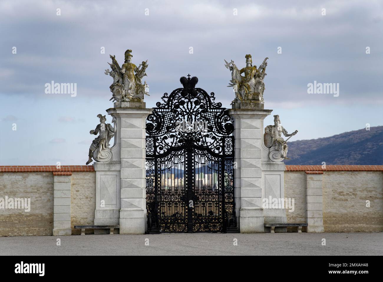 Hof Palace, Baroque Garden, Gate, Hof Palace, Lower Austria, Austria ...