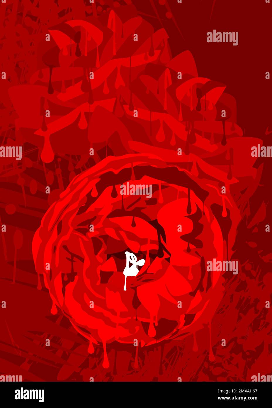 Graffiti Rose Background. Abstract modern flower street art decoration ...