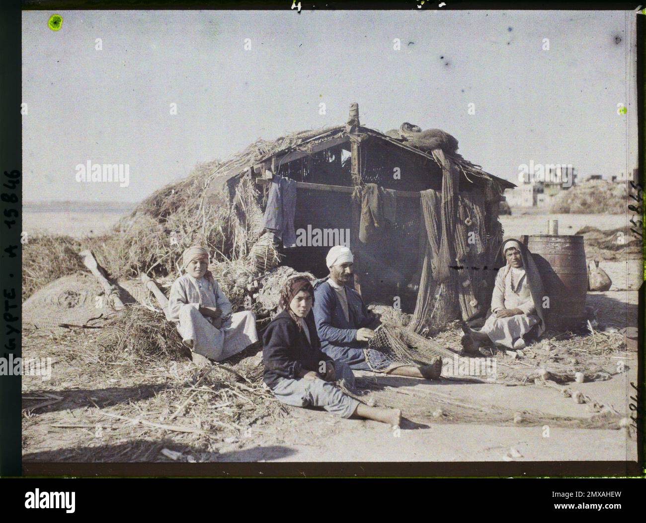 Around Port-Said, Egypt, Africa Fishermen by Lake Menzaleh , 1918 ...