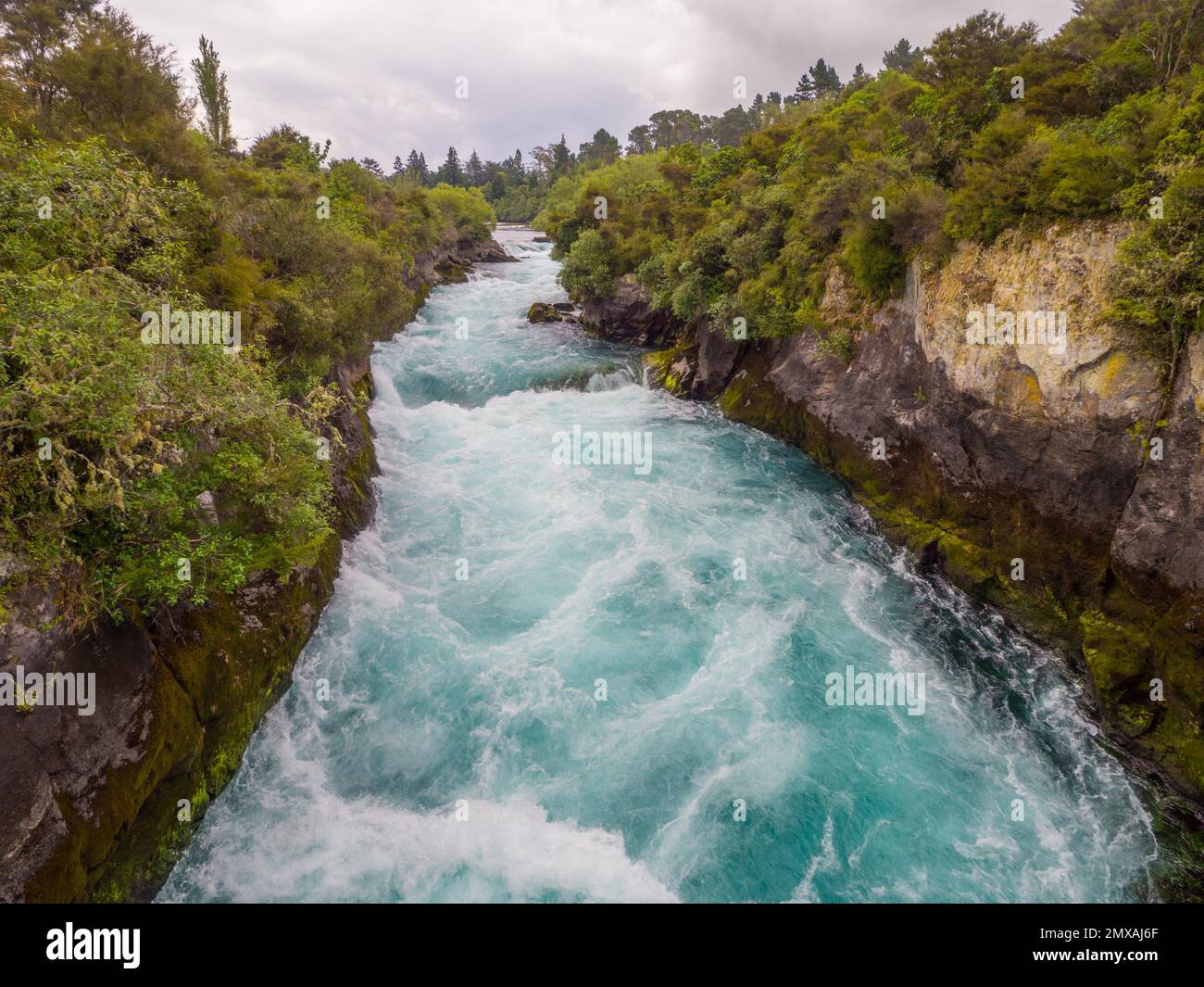 Huka Falls Waterfall, Waikato River, Taupo District, North Island, New ...