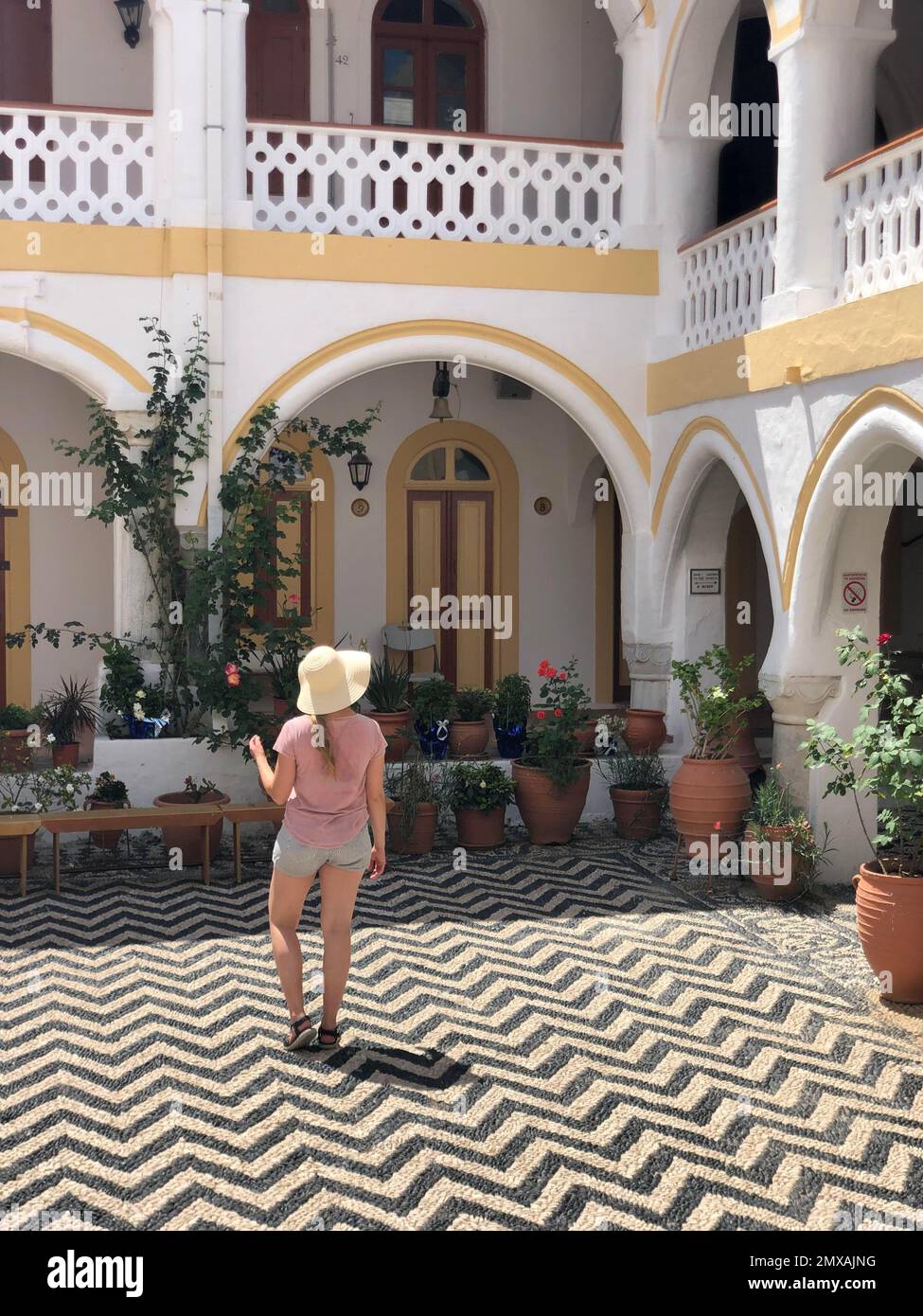 Courtyard panormitis monastery hi-res stock photography and images - Alamy