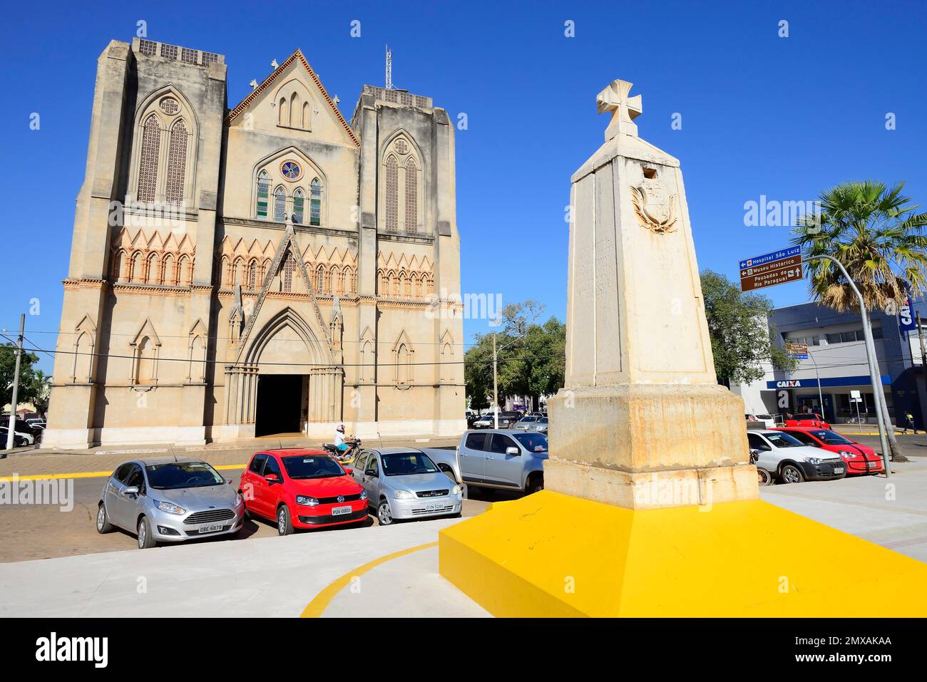 Monument to the Treaty of Madrid 1750 on Praca Barao, behind Cathedral ...