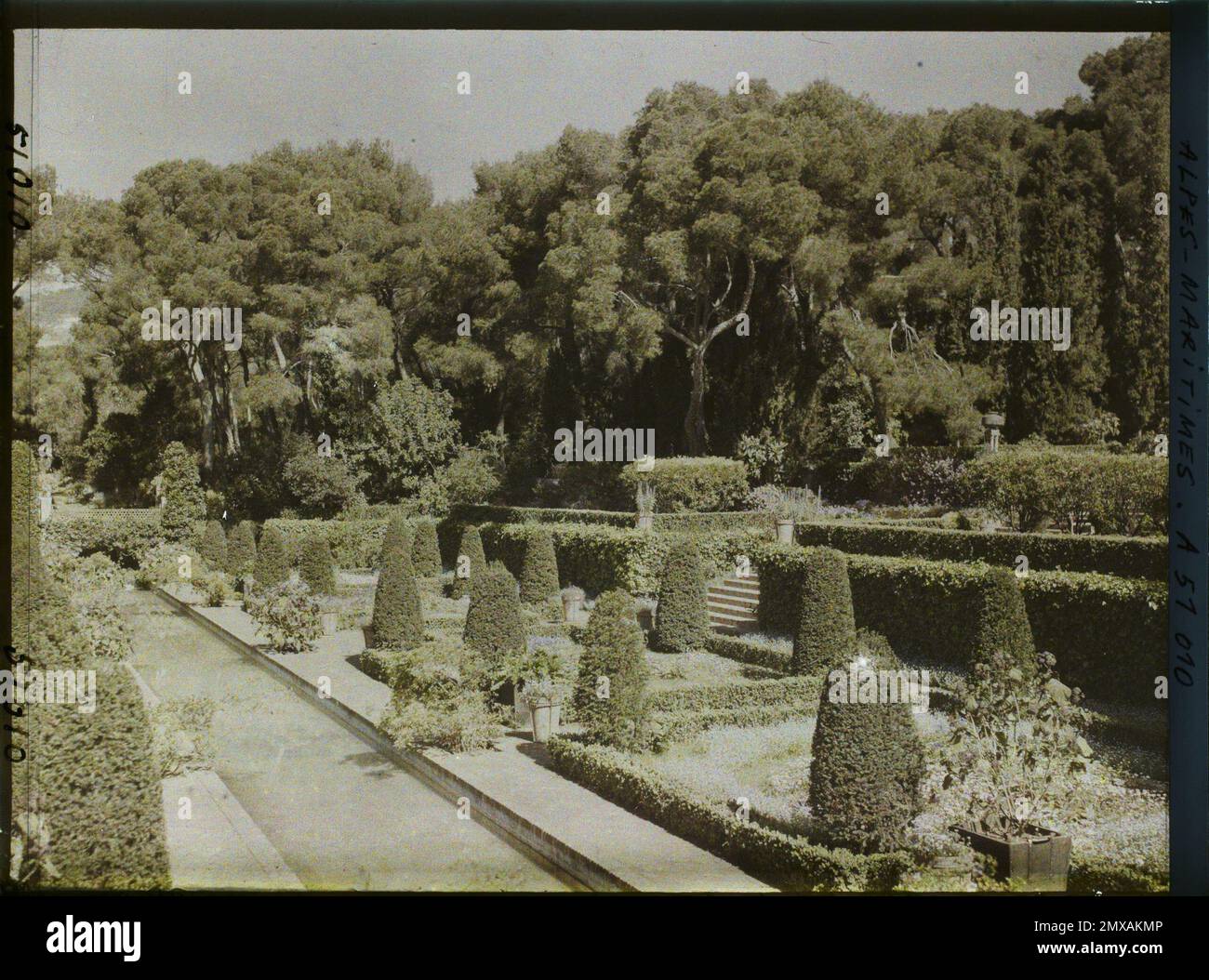 Cap Martin, France The Water Basin of the Persian Garden of the Villa ...