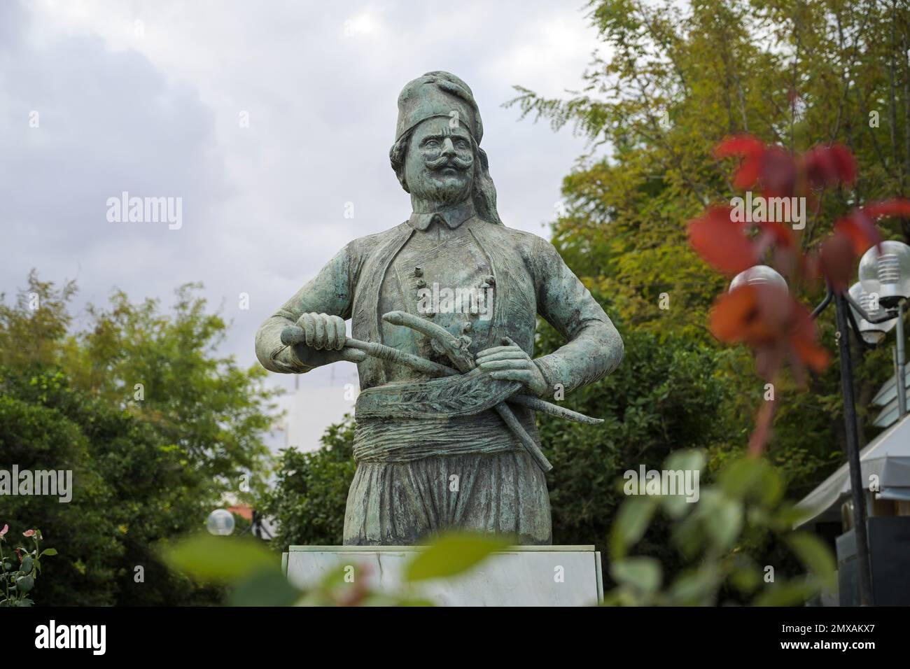 Statue Freedom Fighter Kostaros Voloudakis, Square 1866, Chania, Crete ...