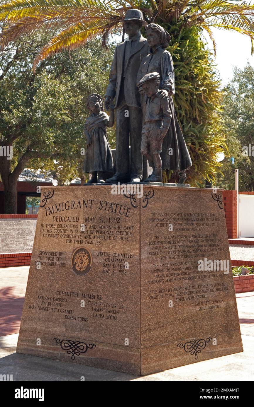 Statue of Vicente Martinez Ybor, Ybor City, Tampa, Florida/ Ybor City ...