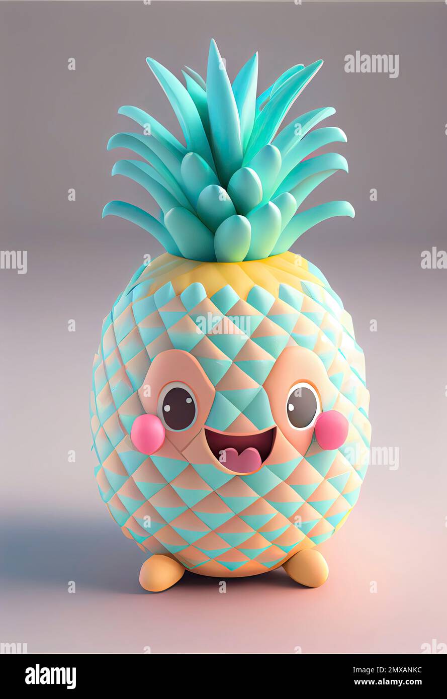Pineapple kawaii hi-res stock photography and images - Alamy