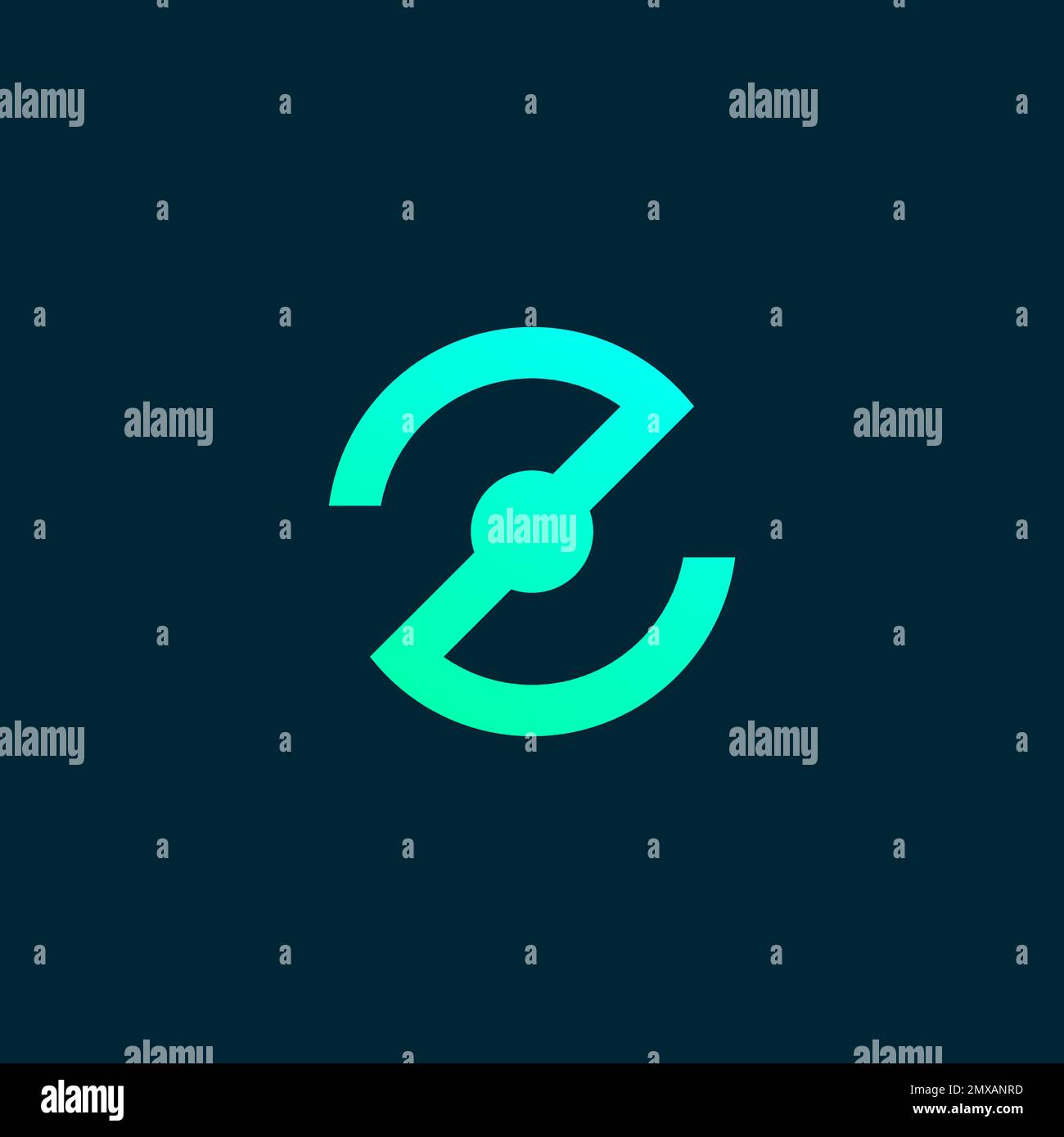 Z Logo Modern Design With Green Light Color Stock Vector Image & Art ...