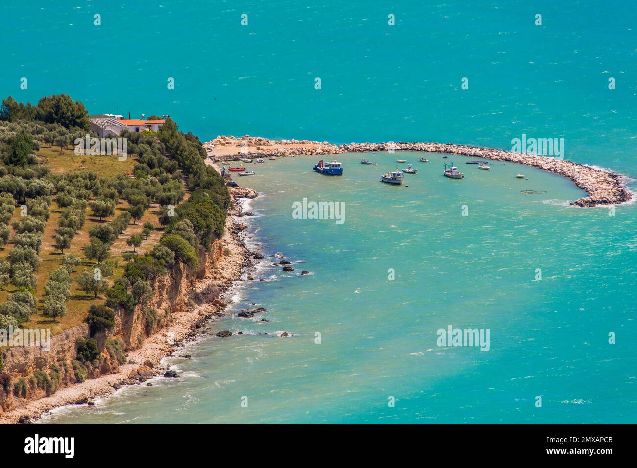 Small ports, Gargano peninsula in the Italian boot spur, Puglia ...