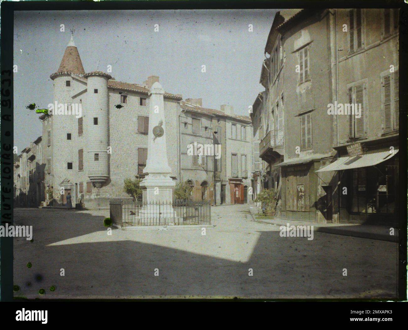 Brioude, France The monument in memory of Jules Maigne and Amédée Saint ...