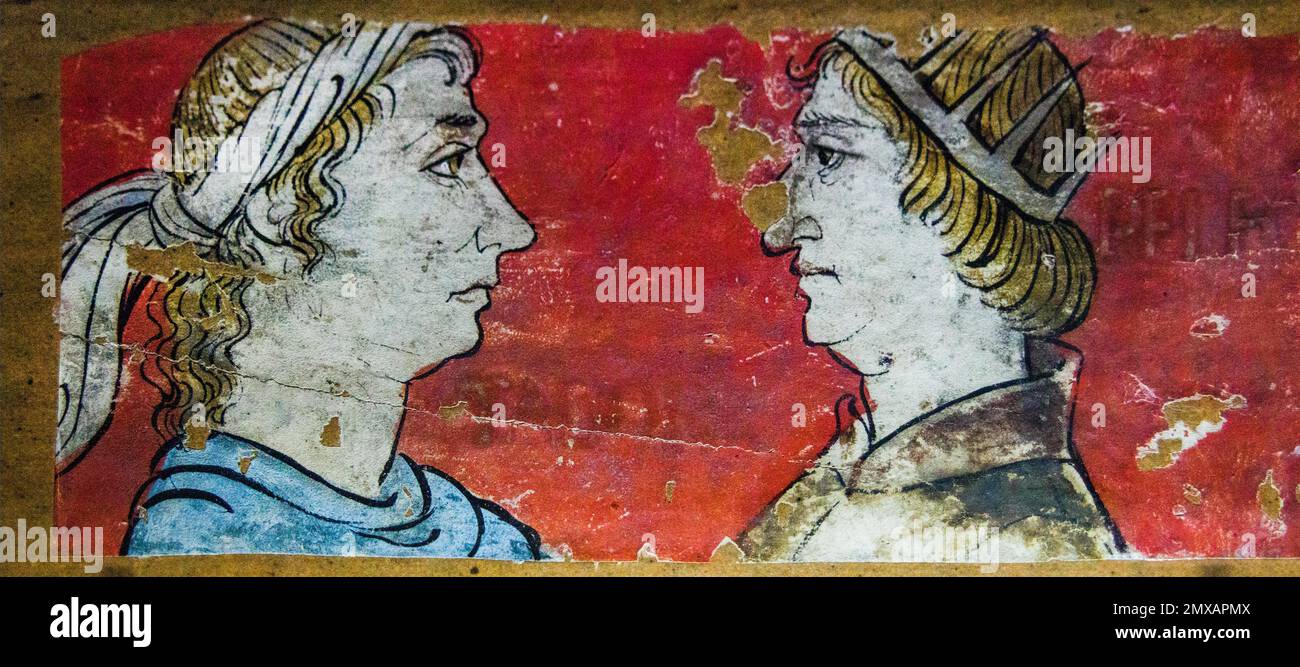 Portraits of Tabor and Peleo, tempera drawings on paper, ca. 1470 ...