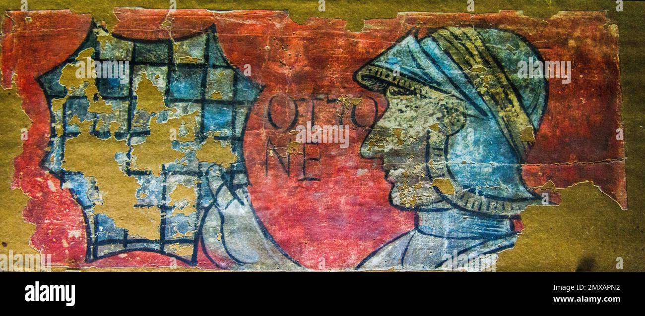 Cido-Carolingian Christian mercenary leader, Ottone, tempera drawings ...