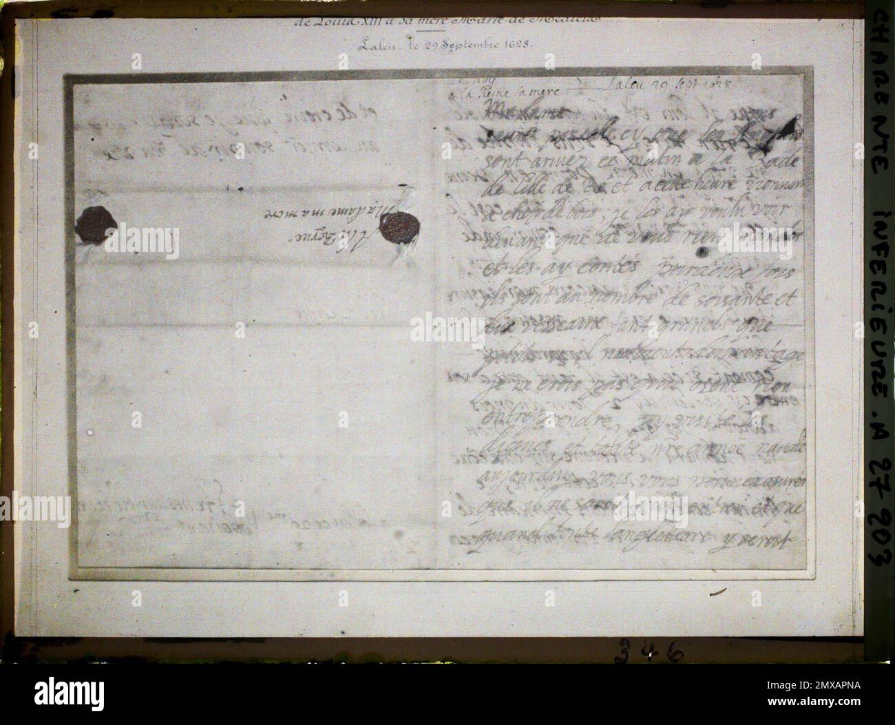 La Rochelle, France Autograph letter from Louis XIII to his mother ...