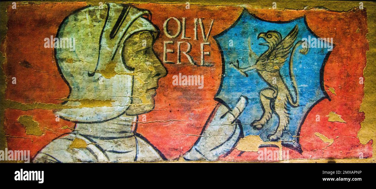 Cido-Carolingian Christian mercenary leader, Olivere, tempera drawings ...
