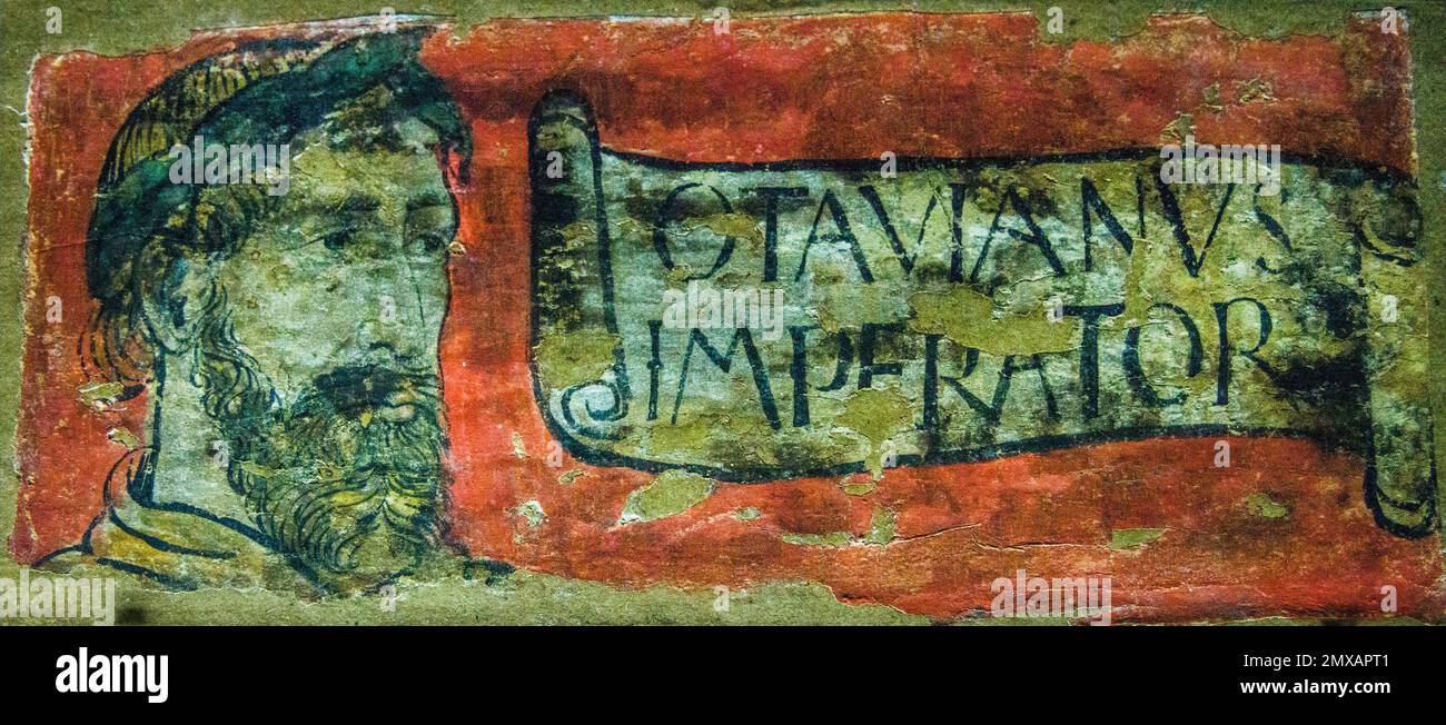 Famous Men, Otavianus Imperator, tempera drawings on paper, ca. 1470 ...