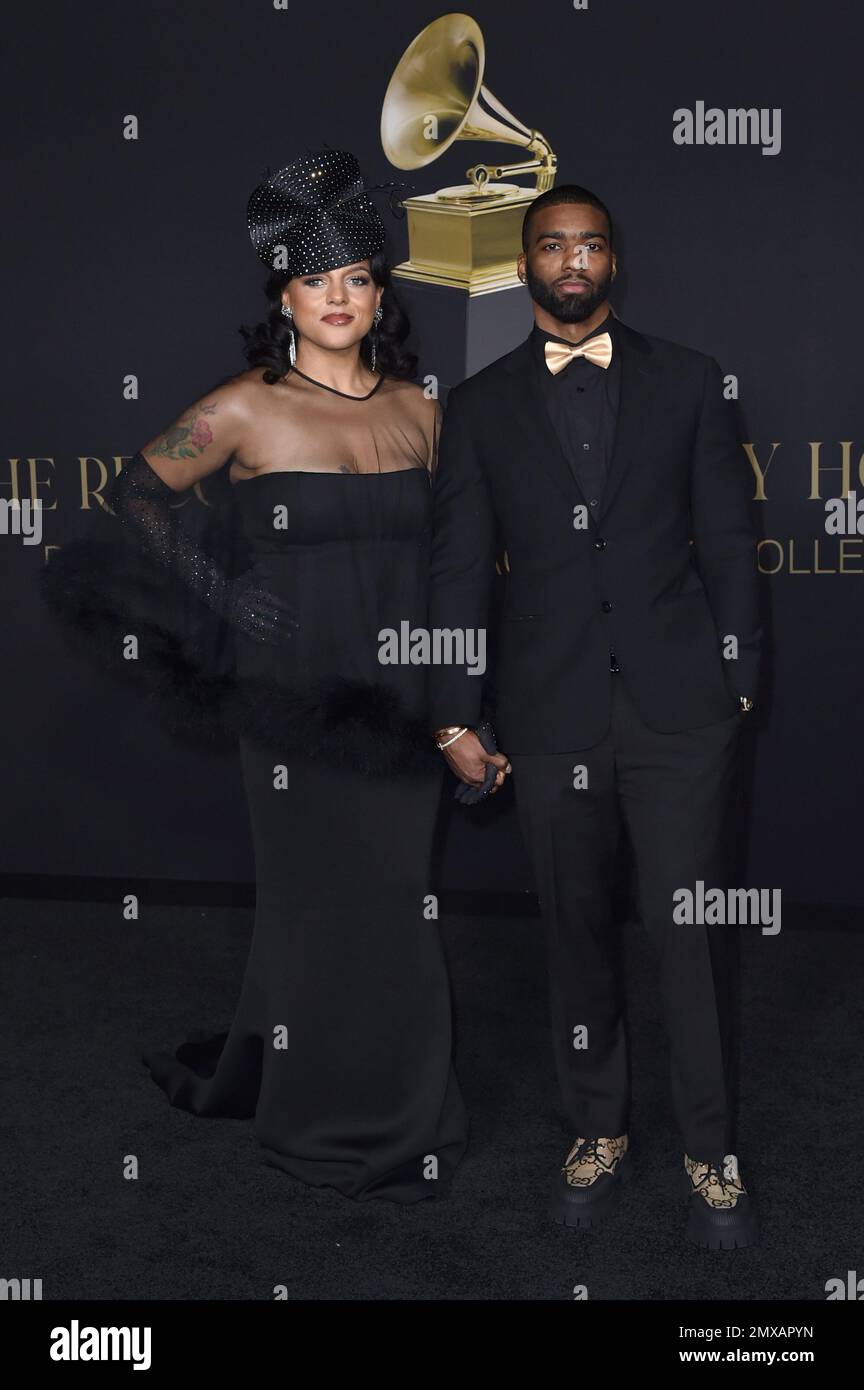 Marsha Ambrosius, left, and Dez Billups arrive at the Black Music ...