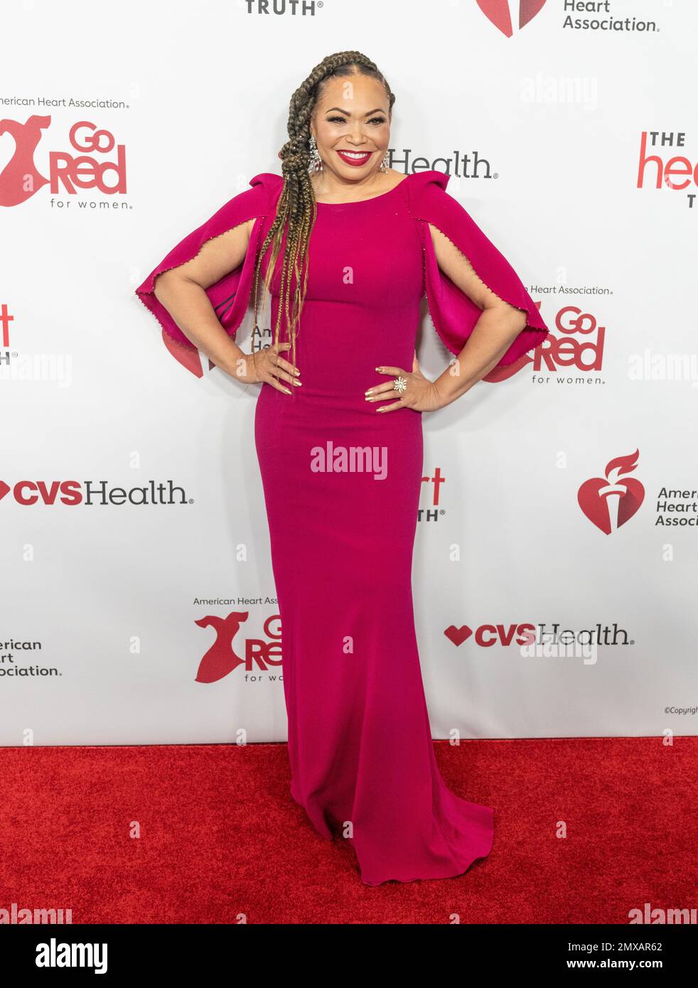 Tisha Campbell wearing dress by Alexander by Daymor attends American ...