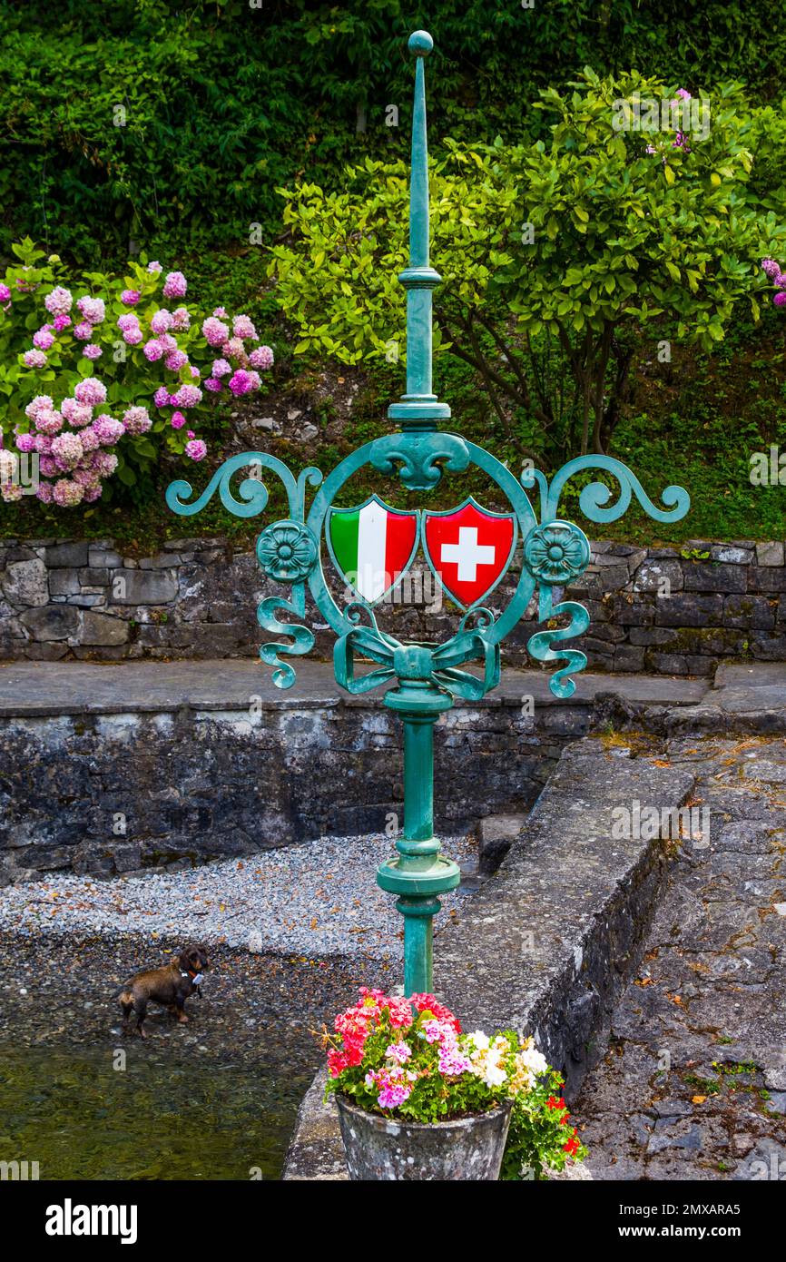 Switzerland-Italy border crossing at Lake Lugano, Ticino, Switzerland ...