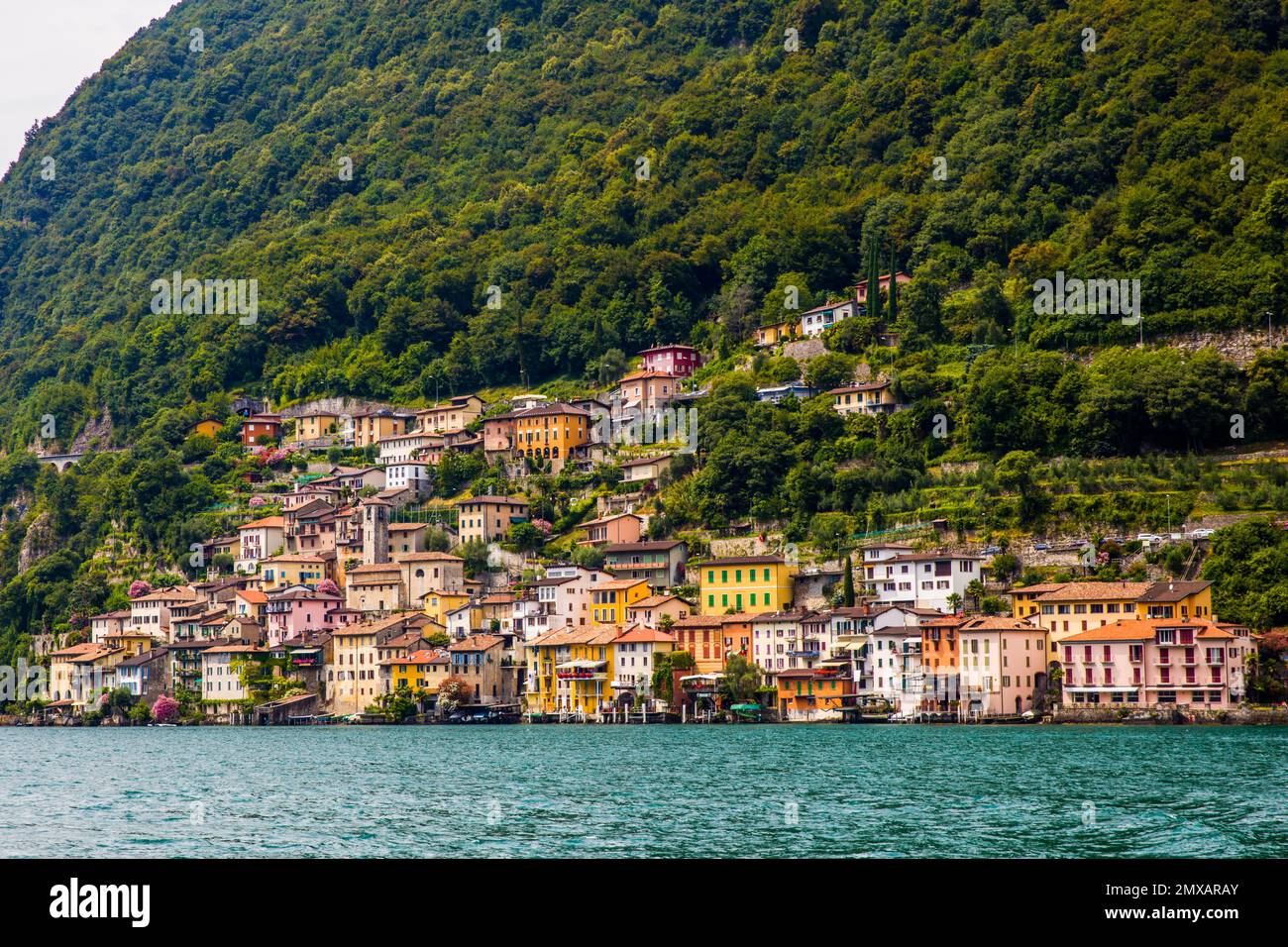 Fishing village of Gandria on Lake Lugano, Ticino, Switzerland, Gandria ...